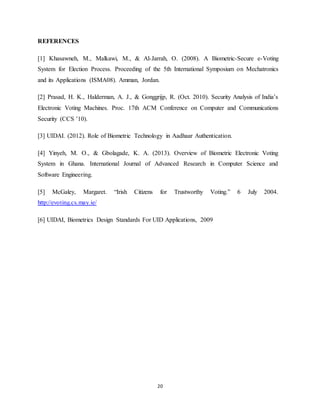 BIOMETRIC VOTING SYSTEM USING ADHAR CARD IN INDIA | DOCX | Internet ...