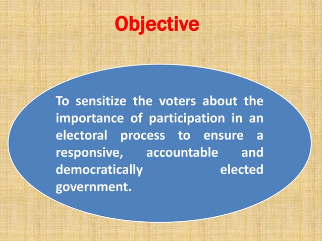 A ppt on Voter Education & Awareness.PPTX | Elections | Politics