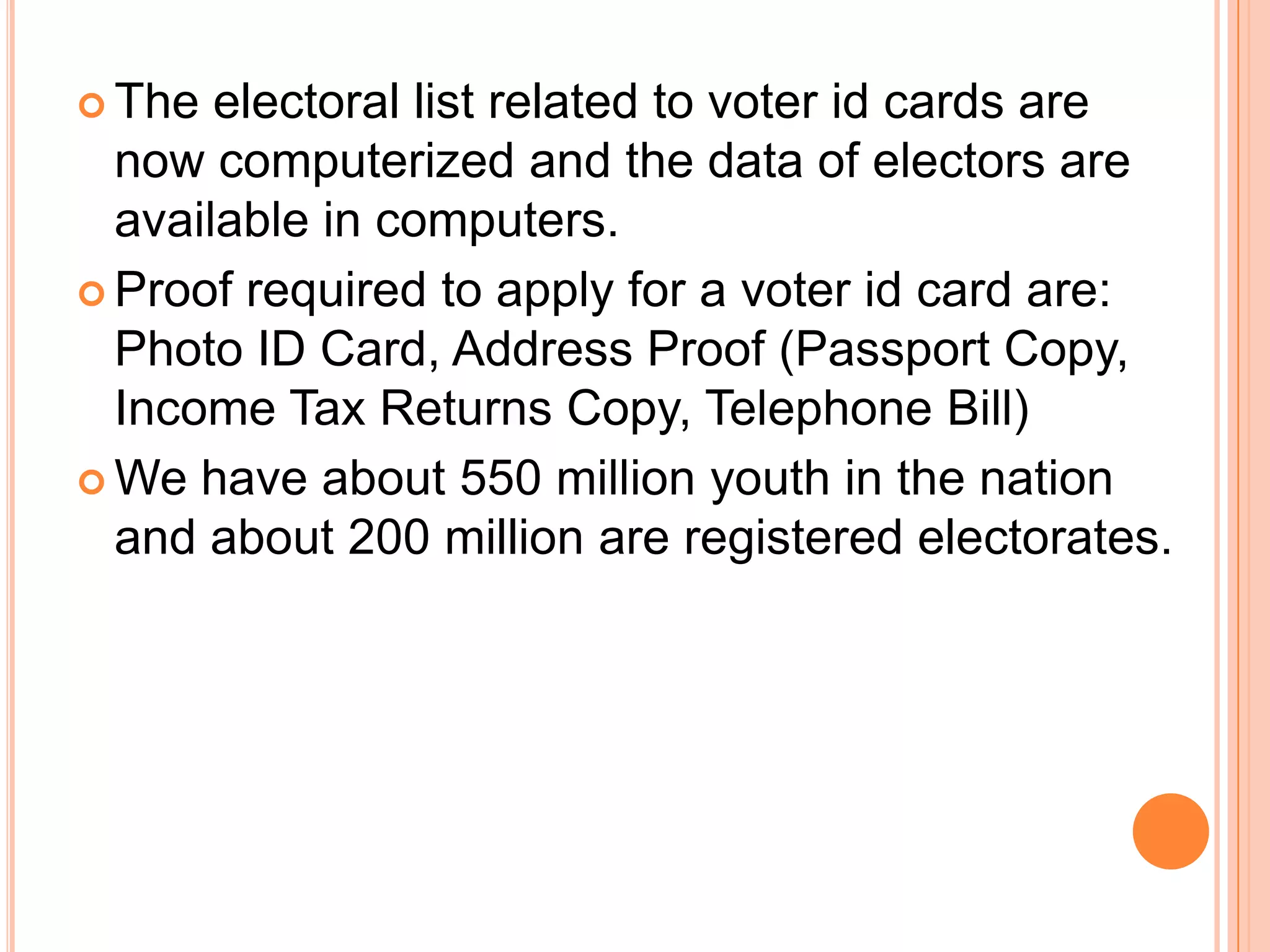 Voter id card india | PPTX