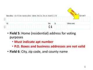Voter Registration Training | PPTX