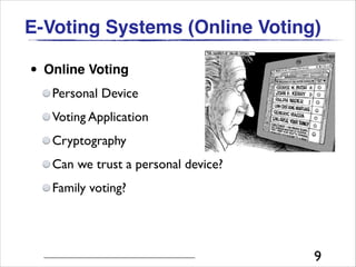 An Overview of E-Voting Systems and Vote Verification Techniques | PPT