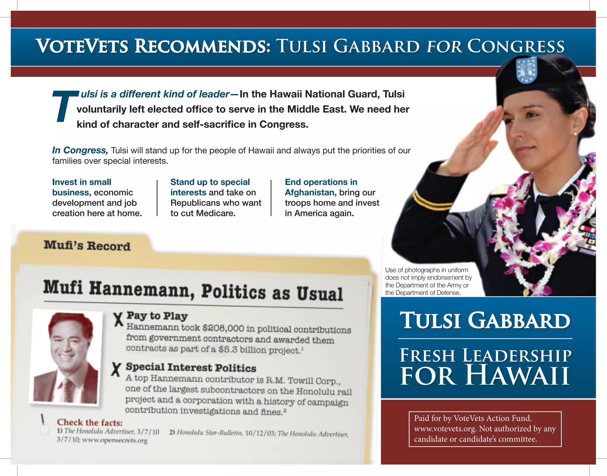 VoteVets Tulsi Gabbard mailers 8.6 | PDF