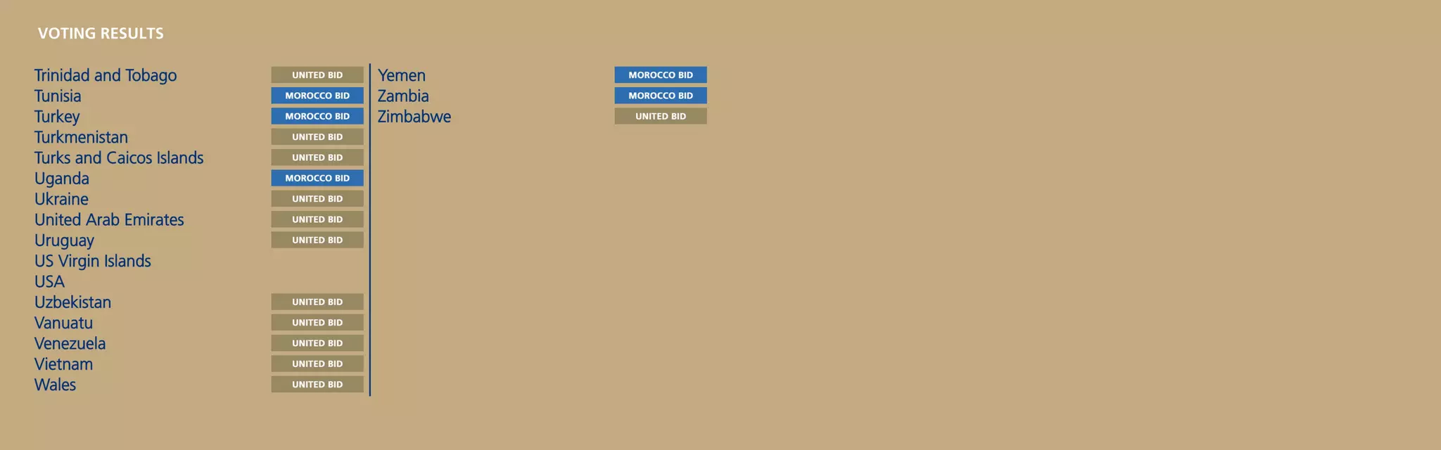 Voting results for the 2026 fifa world cup | PDF