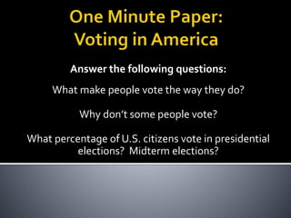 Voting and Participation | PPT
