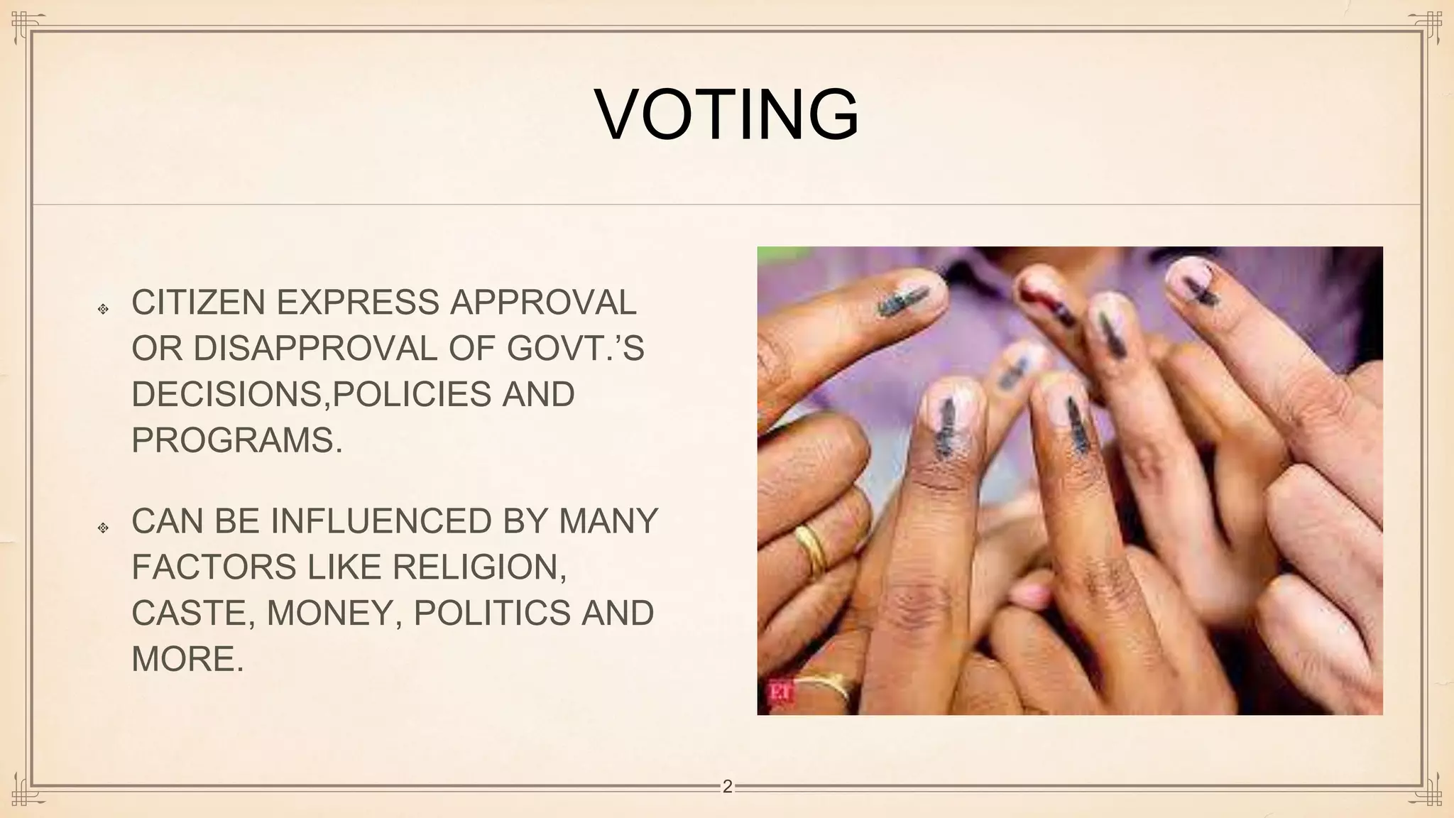 Voting behaviour | PPTX