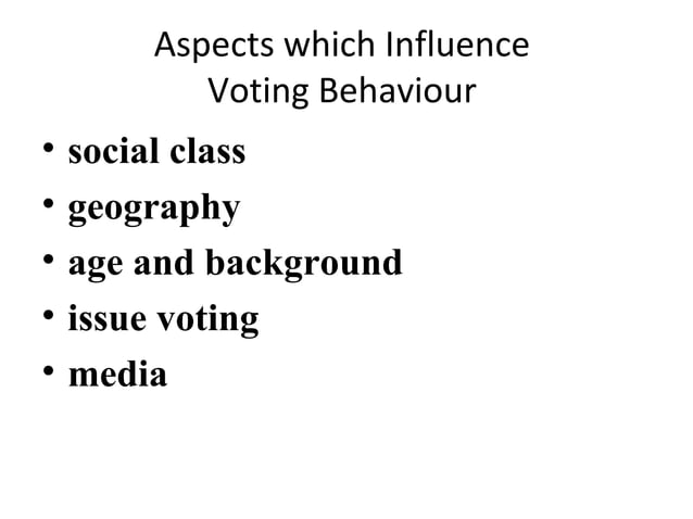 Voting behaviour ppt | PPT
