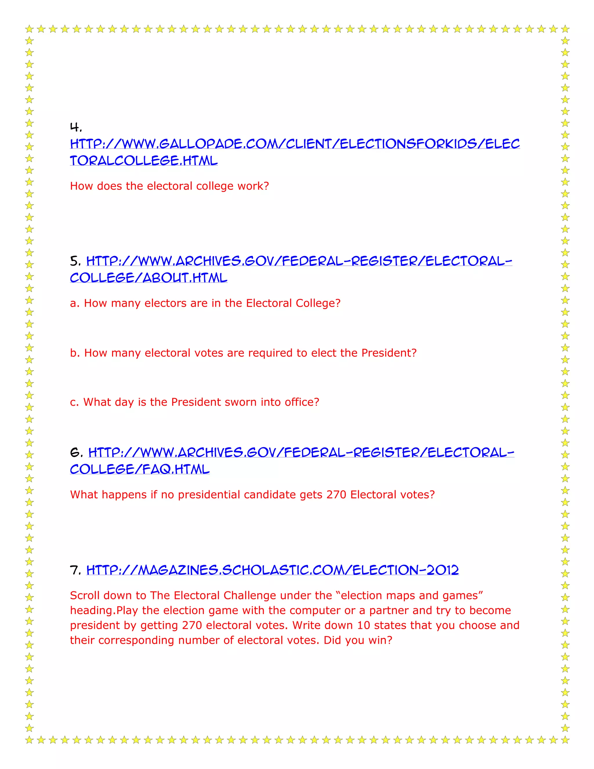 Voting & election webquest | PDF