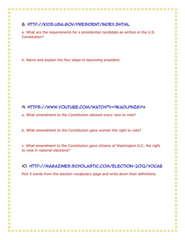 Voting & election webquest | PDF