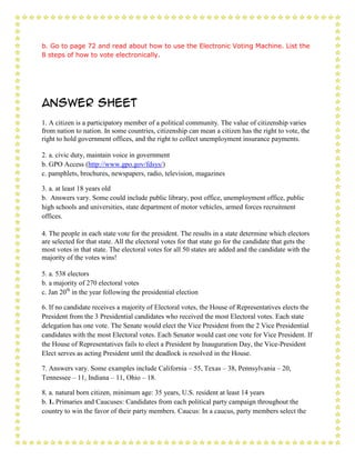 Voting & election webquest | PDF
