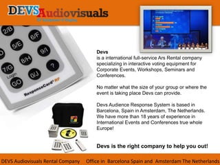 Rent Audience Response systems - Voting keypads in Barcelona and ...