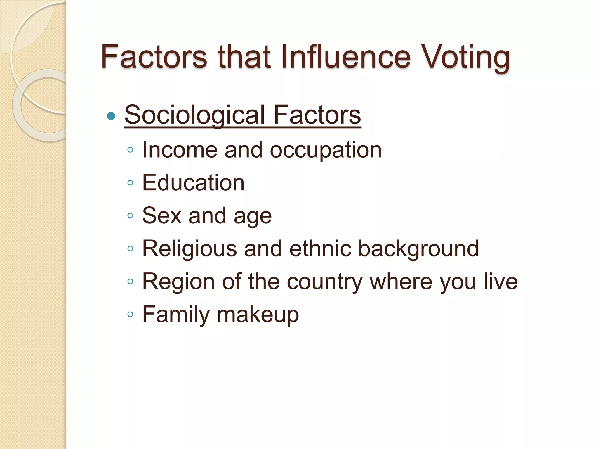 Voting patterns | PPTX | Elections | Politics