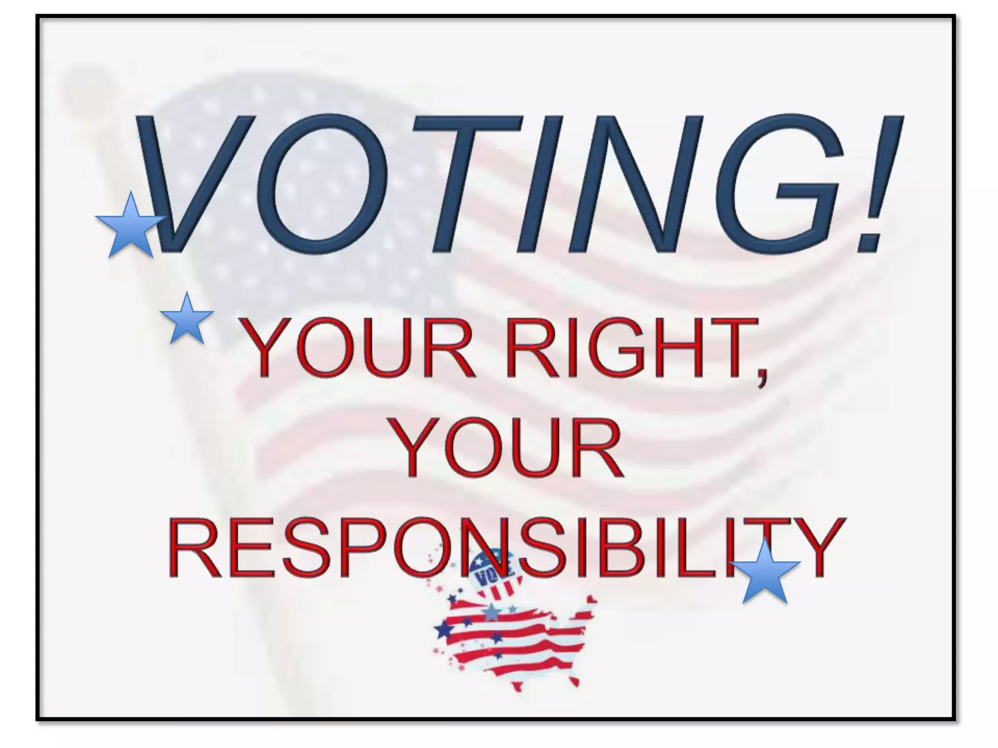 Voting Your Right Your Responsibility Ppt