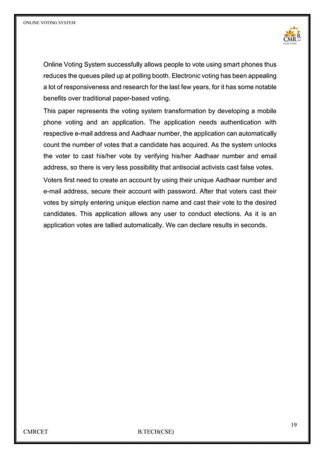 voting project mini project .pdf | Internet | Computing