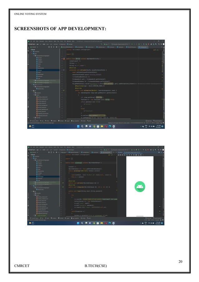 voting project mini project .pdf | Internet | Computing