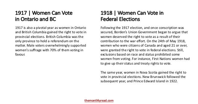 A History of Voting Rights in Canada | PDF