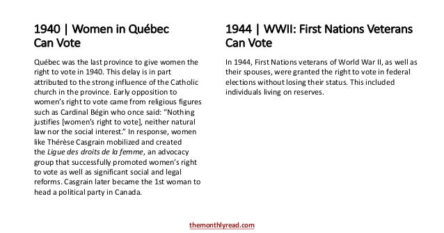 A History of Voting Rights in Canada | PDF