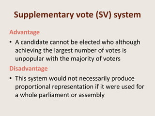 Voting systems in elections | PPT