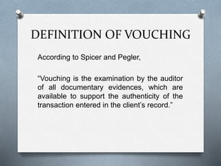 Vouching and Verification | PPTX