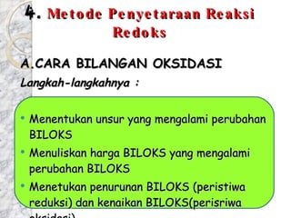 penyetaraan redoks | PPT
