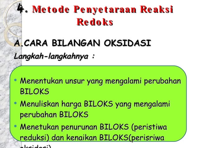 penyetaraan redoks | PPT
