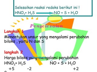 penyetaraan redoks | PPT