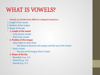 VOWEL SOUNDS V.S. CONSONANT SOUNDS. pptx | PPT
