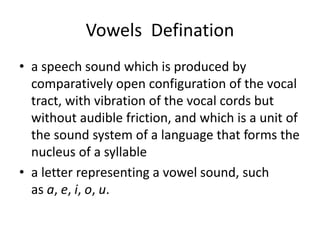 Vowel and consonants | PPTX