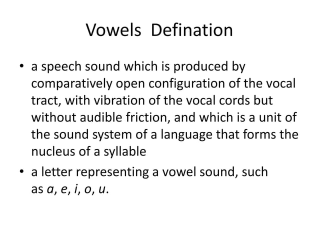 Vowel and consonants | PPTX