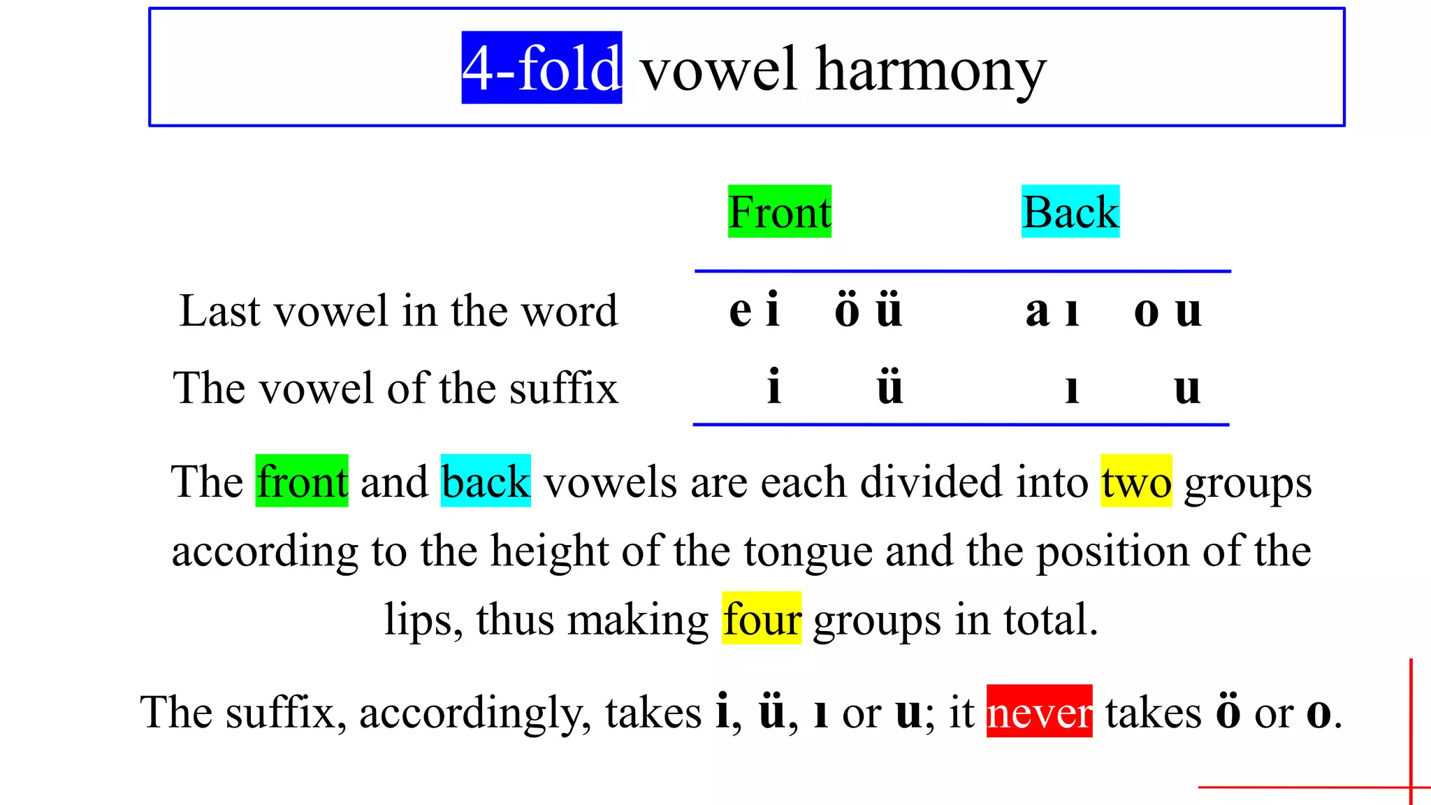 Turkish vowel harmony | PDF