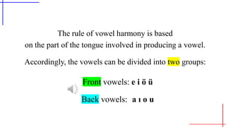 Turkish vowel harmony | PDF