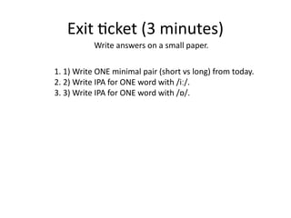 Mastering English Vowel Length: IPA Symbols and Pronunciation Practice ...