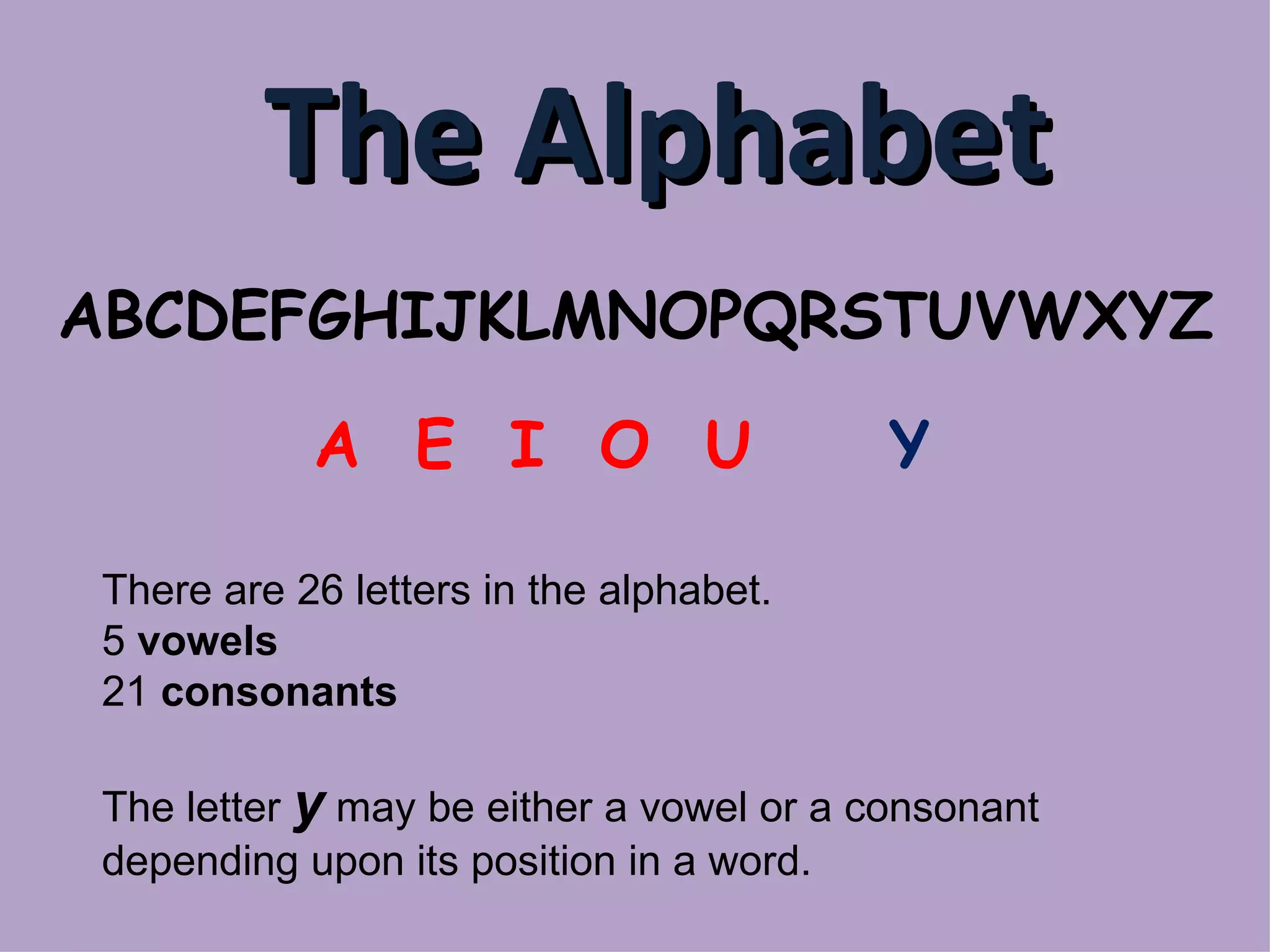 Vowels and consonants | PPT