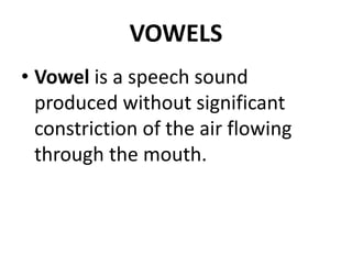 Vowels and diphtong | PPTX