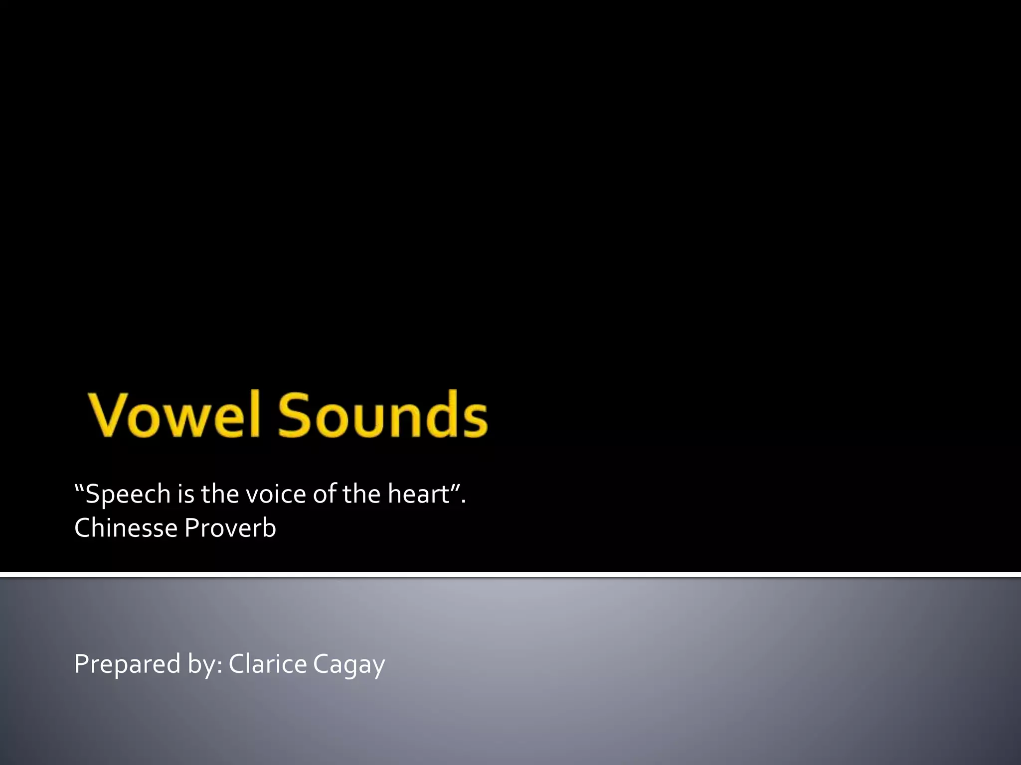 Vowel sounds | PPT