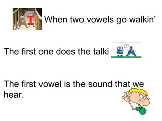 Vowels walking | PPTX | Poetry | Books and Literature