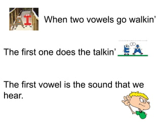 Vowels walking | PPTX | Poetry | Books and Literature