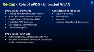 VoWifi 03 - vowifi epdg aaa and architecture (pdf ppt) | PDF