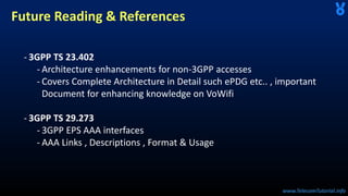 VoWifi 03 - vowifi epdg aaa and architecture (pdf ppt) | PDF