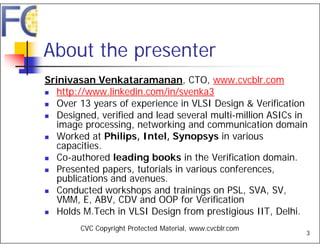 Upgrading to SystemVerilog for FPGA Designs - FPGA Camp Bangalore, 2010 ...
