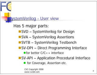 Upgrading to SystemVerilog for FPGA Designs - FPGA Camp Bangalore, 2010 | PDF