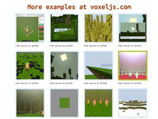 3D Voxel Worlds with voxel.js