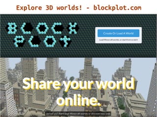 3D Voxel Worlds with voxel.js