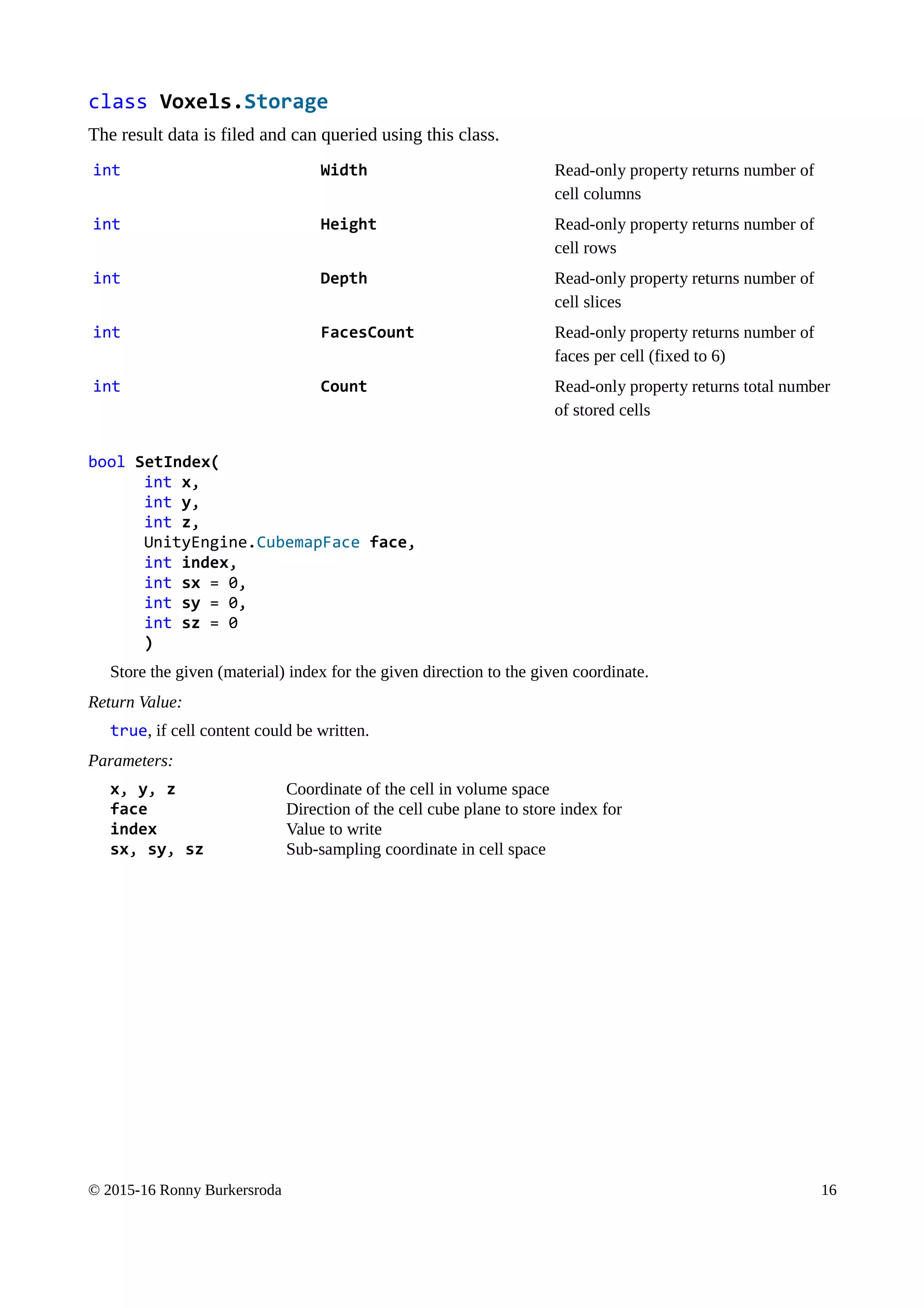 Voxels for Unity: Rasterizer manual (1.05) | PDF