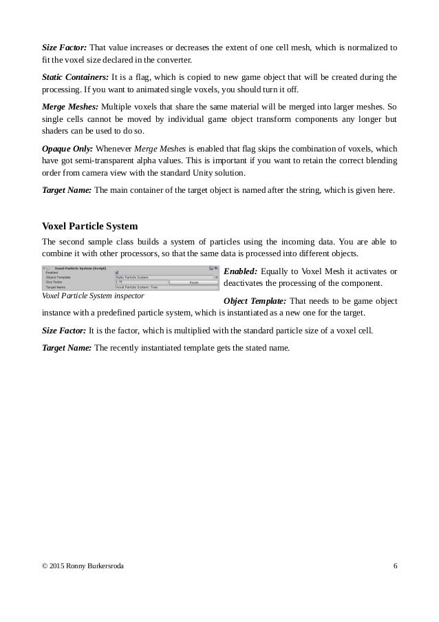 Voxels For Unity Manual 10