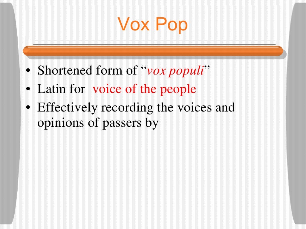 Vox pop