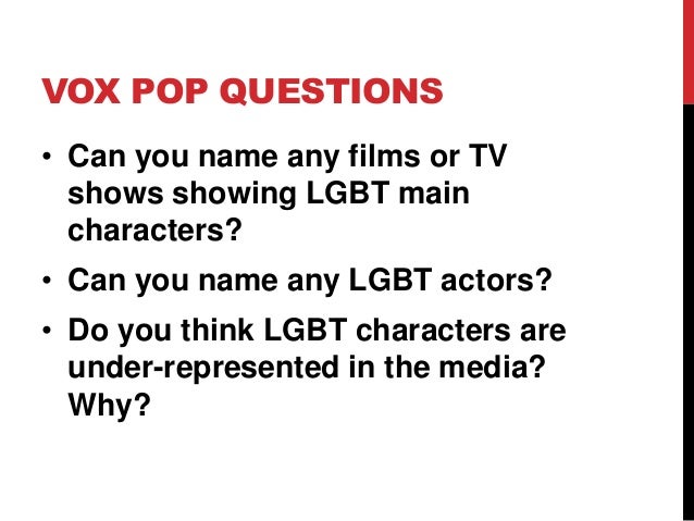 Vox pop and interview questions