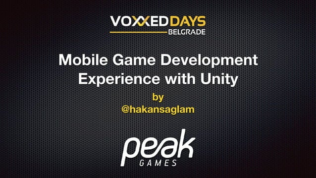 Mobile Game Development in Unity | PPT