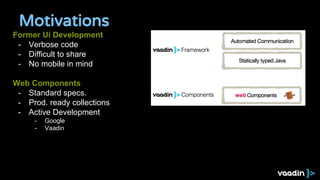 Intro to Web Components, Polymer & Vaadin Elements | PPT
