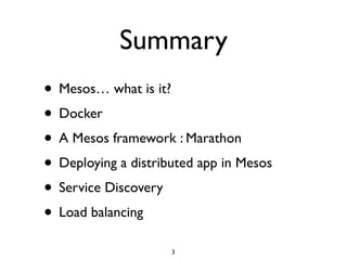 DEPLOYING A DOCKERIZED DISTRIBUTED APPLICATION IN MESOS | PPT | Free Download