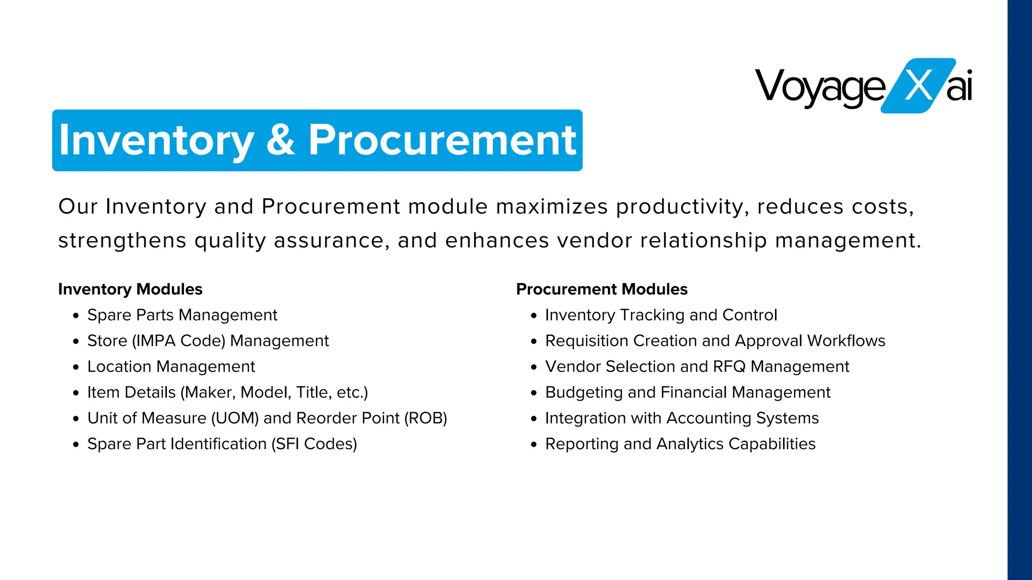 VoyageX AI: Revolutionizing Maritime Software with AI-Powered Ship Management Solutions | PDF